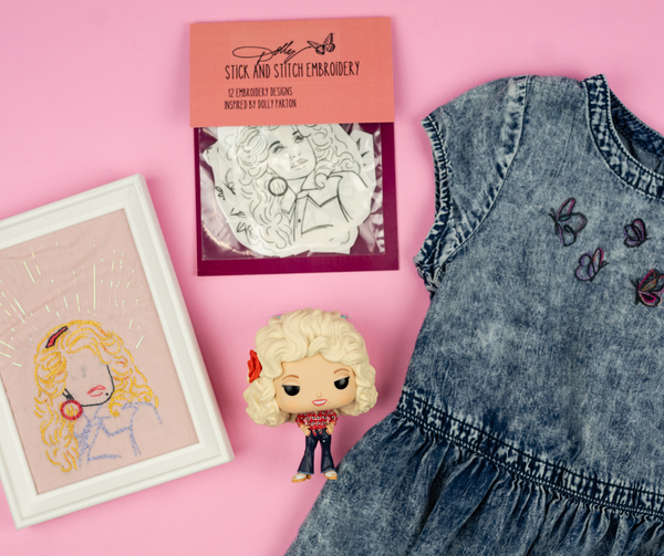 Dolly Parton Stick and Stitch Embroidery (12 Embroidery Design Transfe